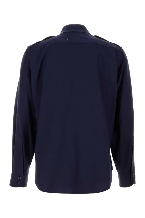 MAISON MARGIELA Navy Wool Shirt