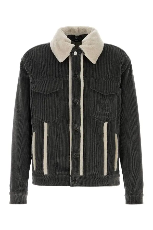 Fendi Dark Grey Velvet Jacket