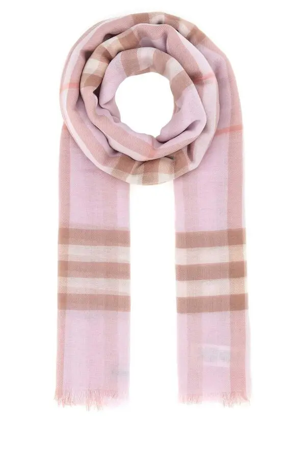 Burberry Embroidered Wool Scarf - Multicolor