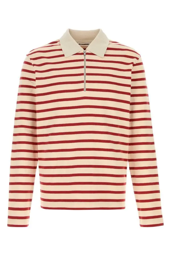 JIL SANDER Embroidered Cotton Polo Shirt - Multicolor