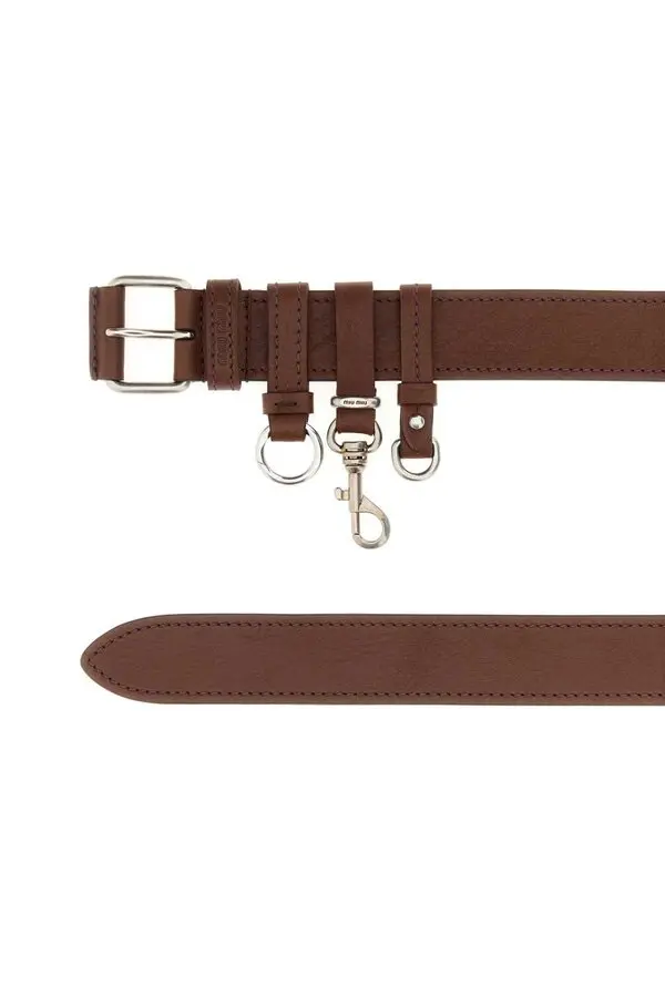 Miu Miu Leather Belt - Brown