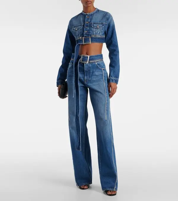 JEAN PAUL GAULTIER Cropped Denim Jacket