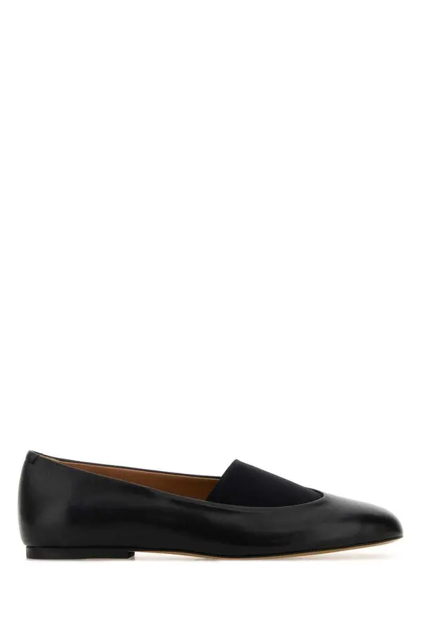 JIL SANDER Leather Elyss Ballerinas - Black