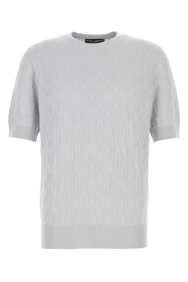 Dolce & Gabbana Light Grey Silk Sweater