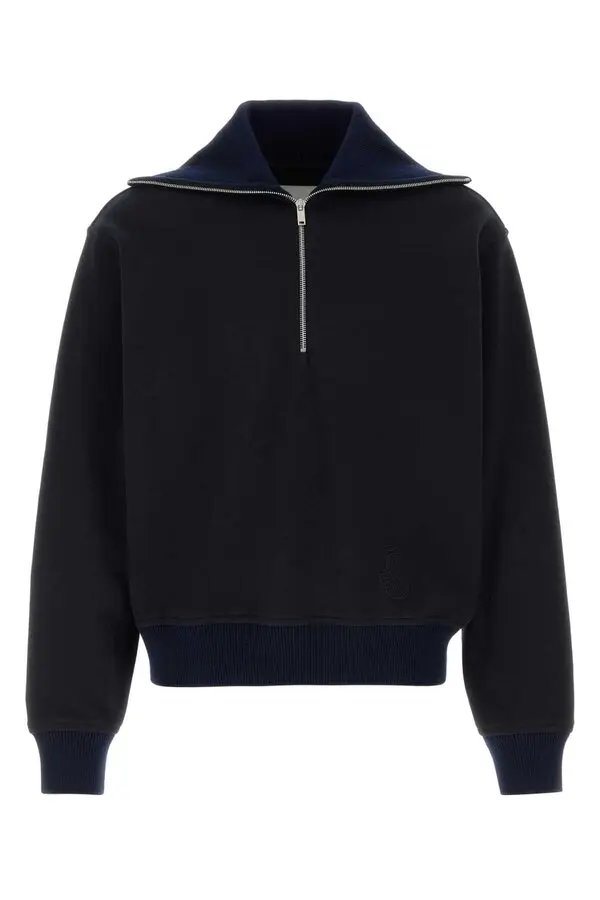 JIL SANDER Navy Cotton Sweatshirt - Blue