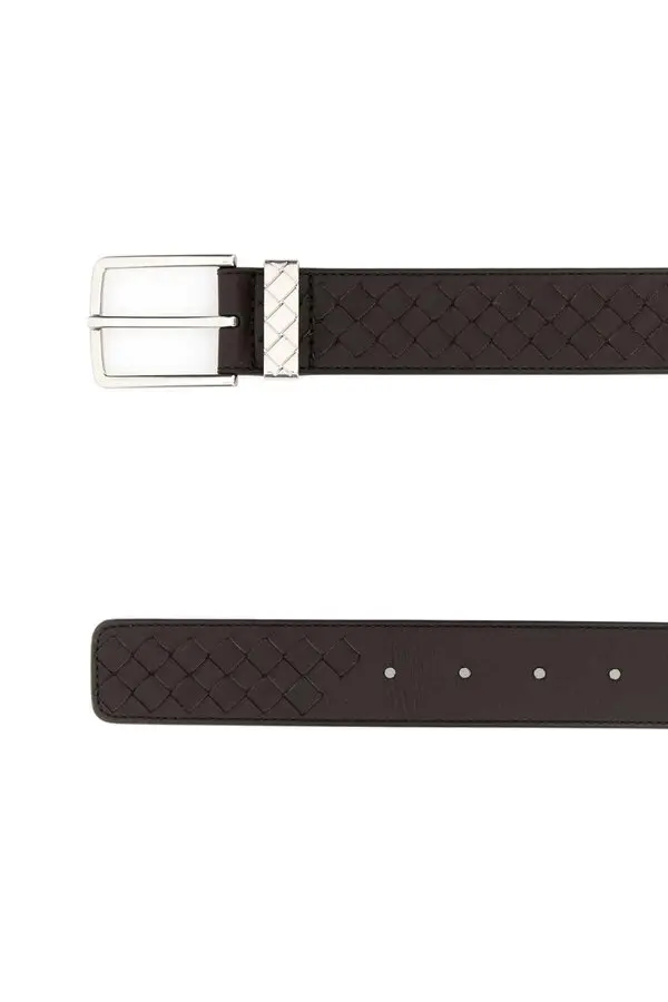 Bottega Veneta Dark Leather Belt