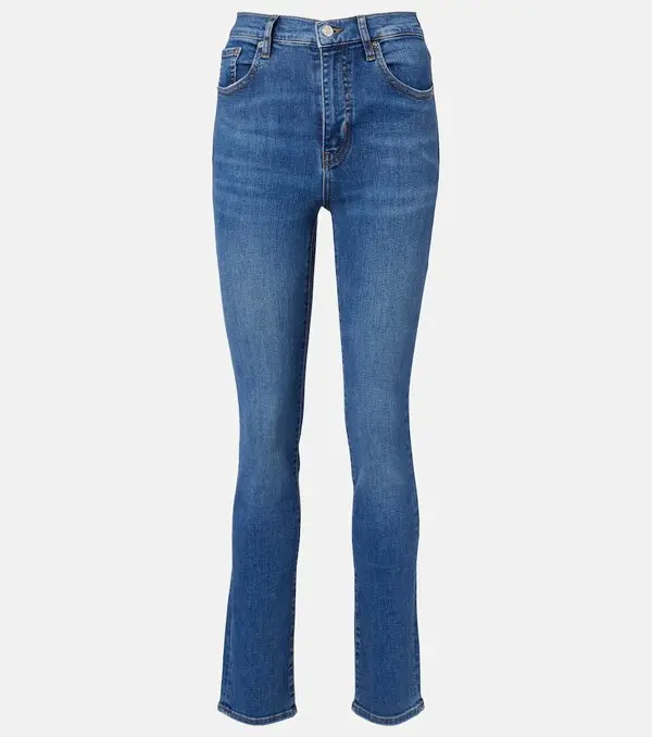 FRAME Pencil High-rise Slim Jeans - Blue
