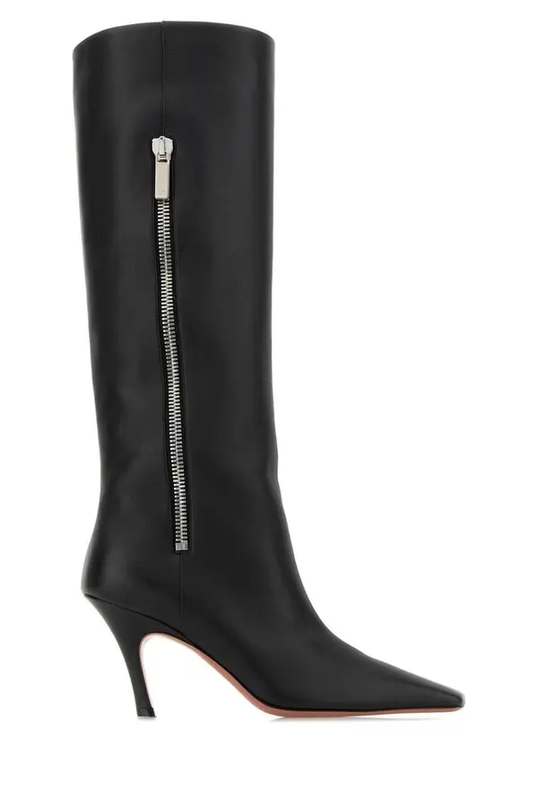 Amina Muaddi Mona Boots - Black