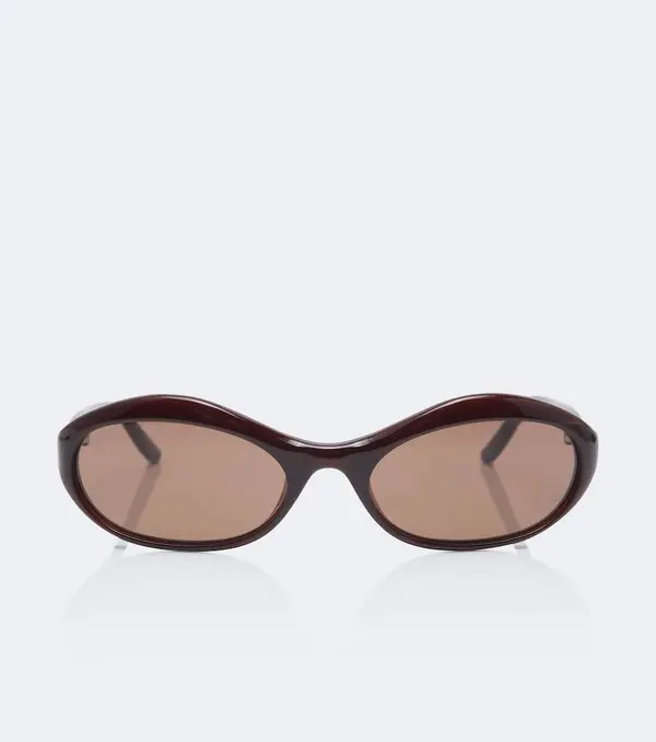 Magda Butrym Oval Acetate Sunglasses - Brown