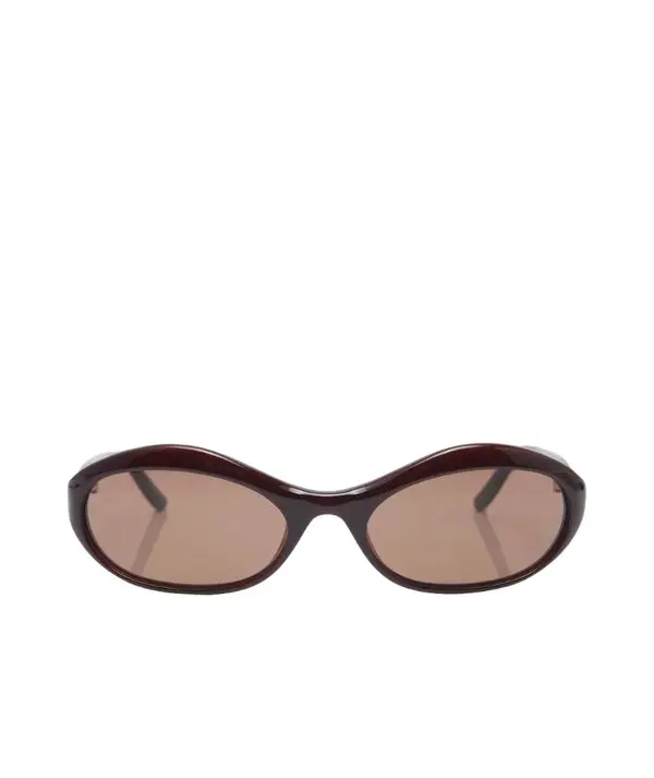 Magda Butrym Oval Acetate Sunglasses - Brown