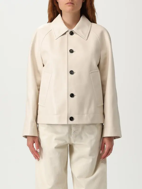 Bottega Veneta Lamb Skin Jacket - Cream