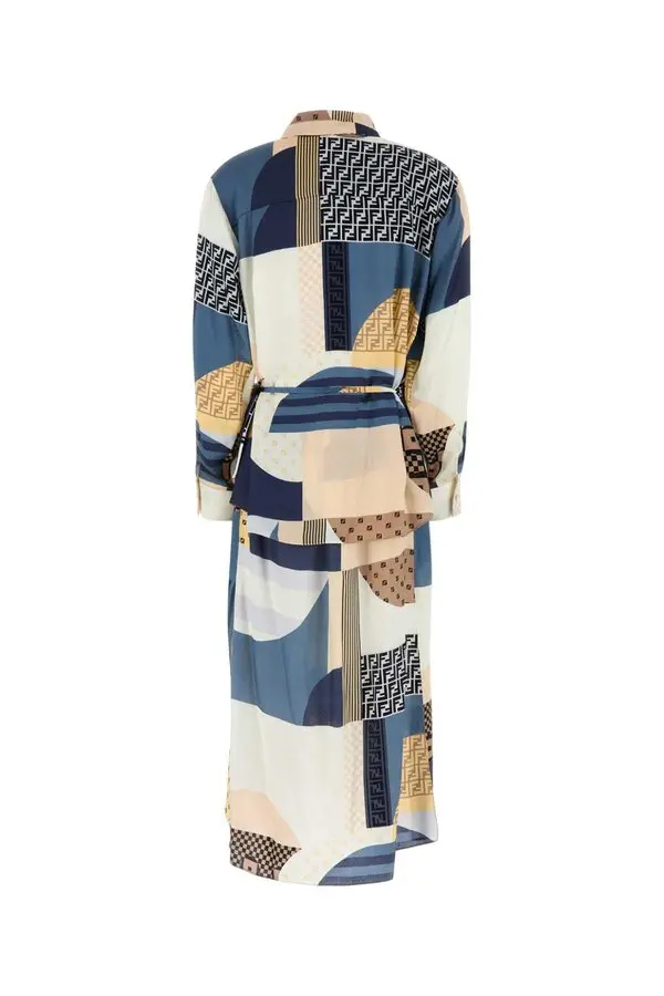Fendi Printed Silk Dress - Multicolor