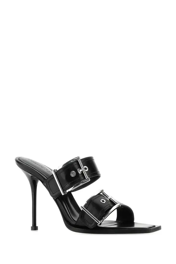 Alexander McQueen Leather Buckled Sandals