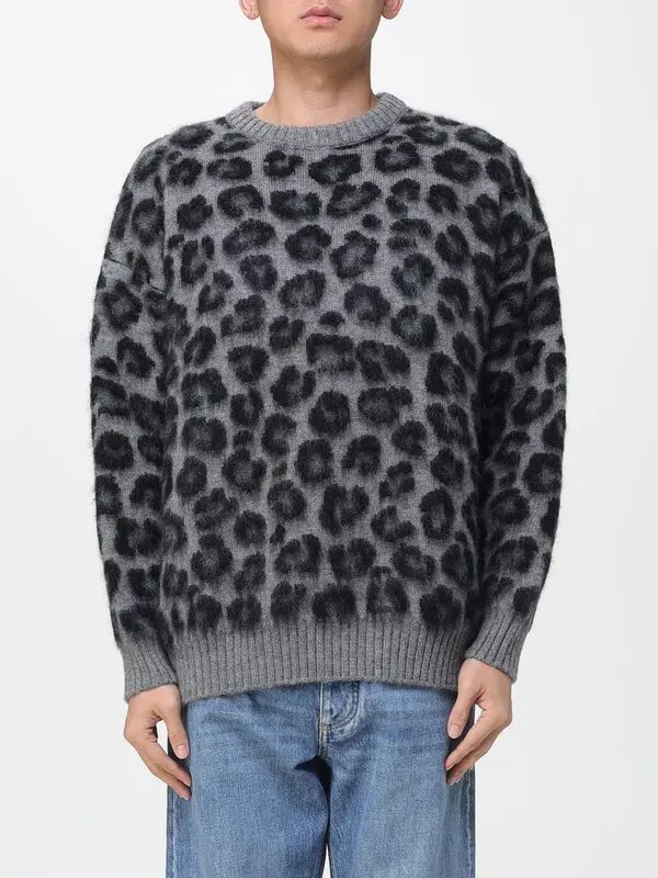 Bottega Veneta Wool Animal Print Sweater - Gray