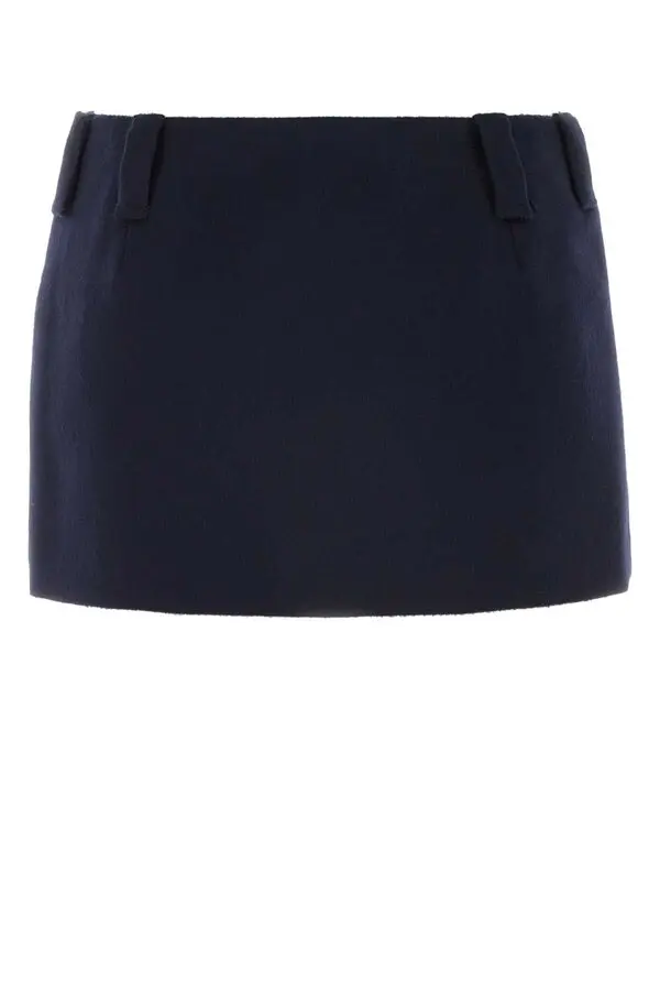 Miu Miu Wool Blend Mini Skirt