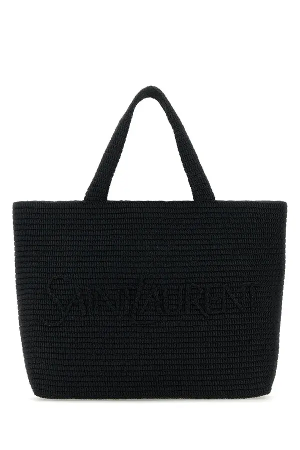 Saint Laurent Raffia Tote Bag