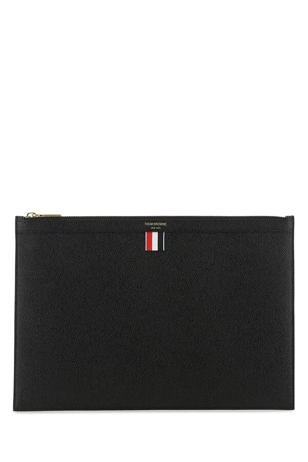 Thom Browne Leather Document Holder - Black