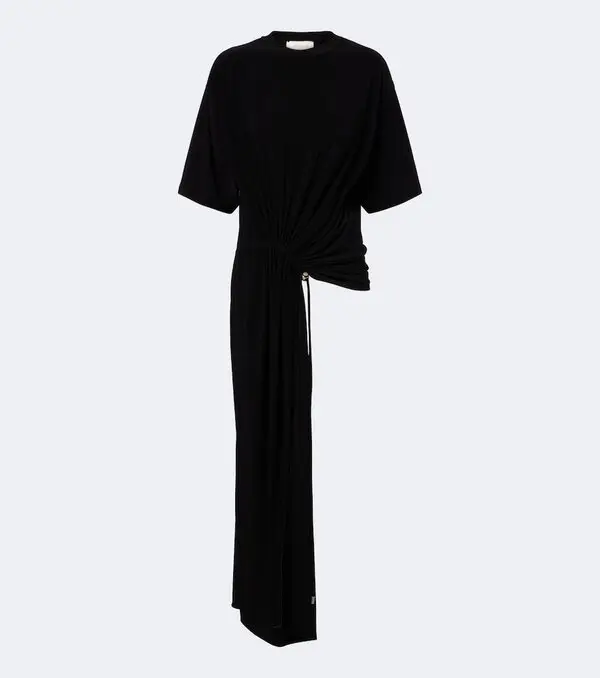 Sportmax Asymmetric Draped Jersey Top