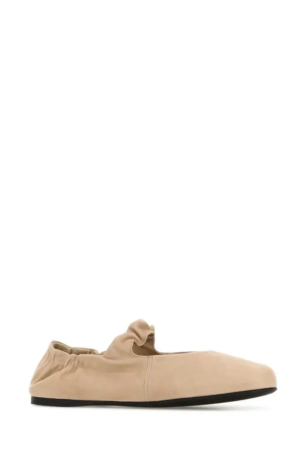 Miu Miu Sand Nappa Leather Ballerinas