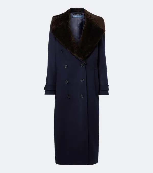 Polo Ralph Lauren Shearling-trimmed Wool Coat