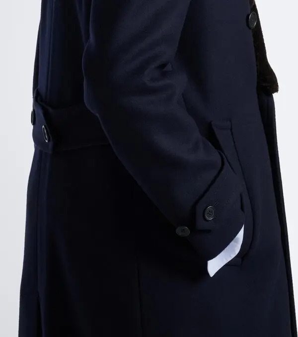 Polo Ralph Lauren Shearling-trimmed Wool Coat