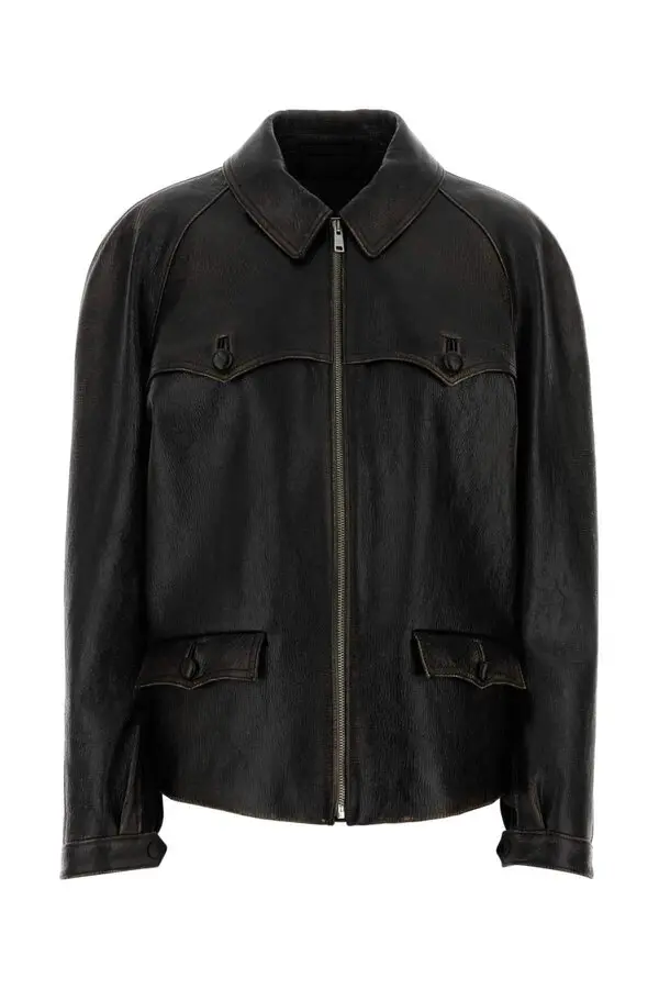 Prada Leather Jacket - Black