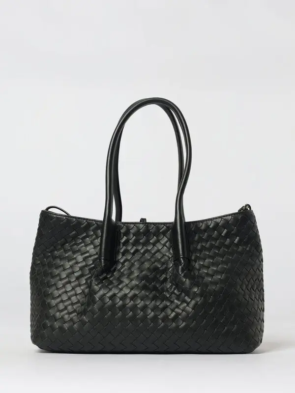 Bottega Veneta Pinacoteca Medium Woven Leather Bag - Black