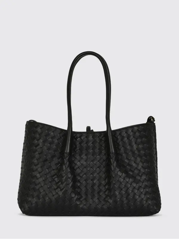Bottega Veneta Pinacoteca Medium Woven Leather Bag - Black
