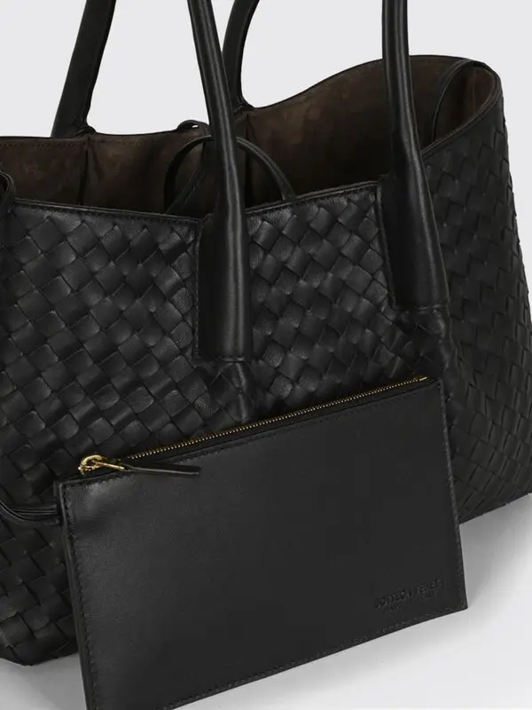 Bottega Veneta Pinacoteca Medium Woven Leather Bag - Black