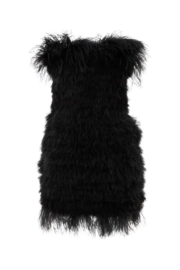 Sportmax Embroidered Polyester Mini Dress - Black