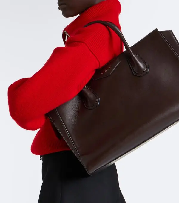 Givenchy Antigona Catchall Medium Leather Tote Bag - Brown