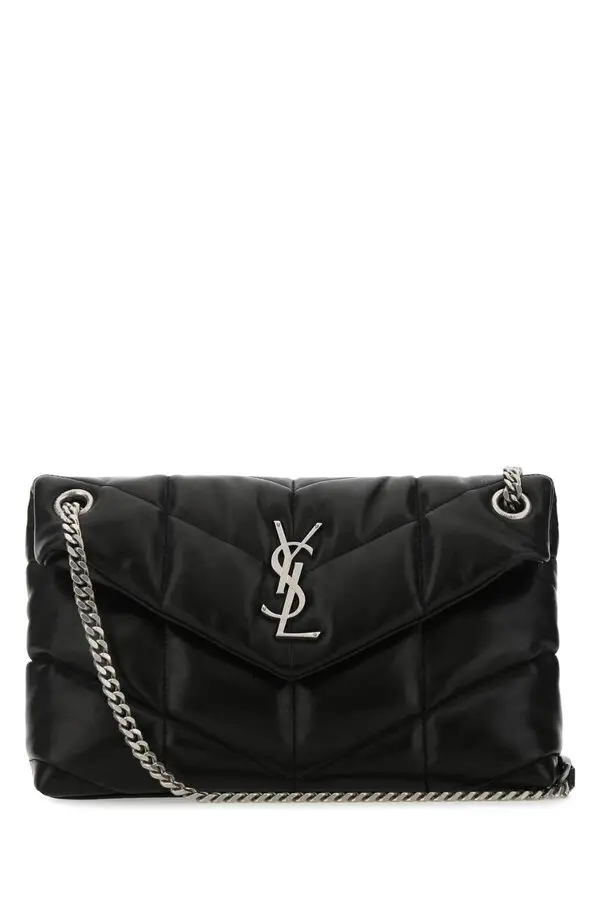Saint Laurent Nappa Leather Puffer Shoulder Bag - Black