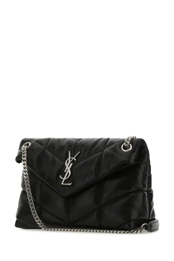 Saint Laurent Nappa Leather Puffer Shoulder Bag - Black