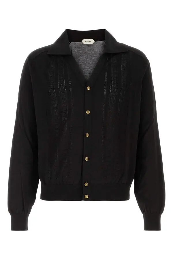 Versace Knit Cardigan - Black