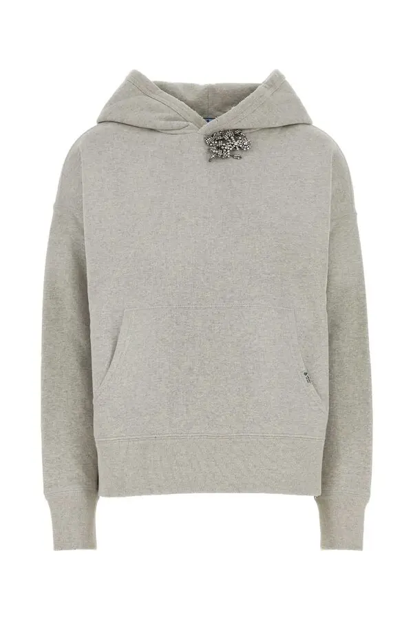 Prada Melange Grey Cotton Oversize Sweatshirt