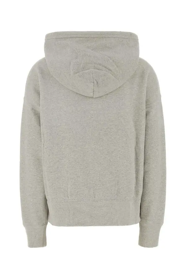 Prada Melange Grey Cotton Oversize Sweatshirt