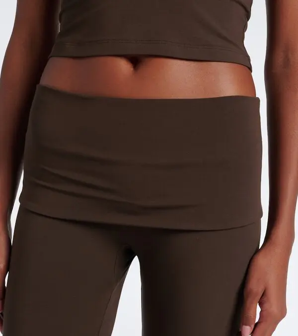 NORBA Foldover Biker Shorts - Brown