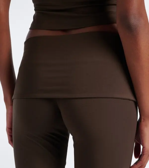 NORBA Foldover Biker Shorts - Brown