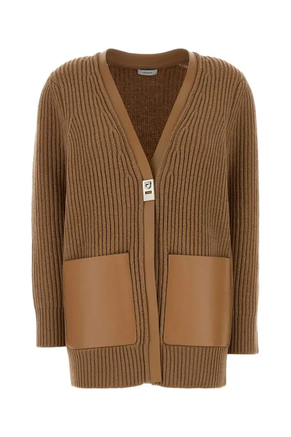 FERRAGAMO Wool Cardigan - Brown