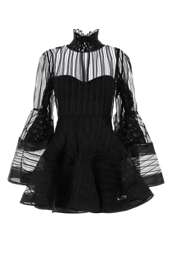 Zimmermann Organdy Valiant Mini Dress - Black