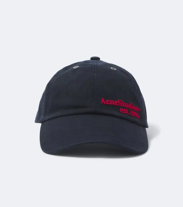 Acne Studios Logo Embroidered Baseball Cap - Blue