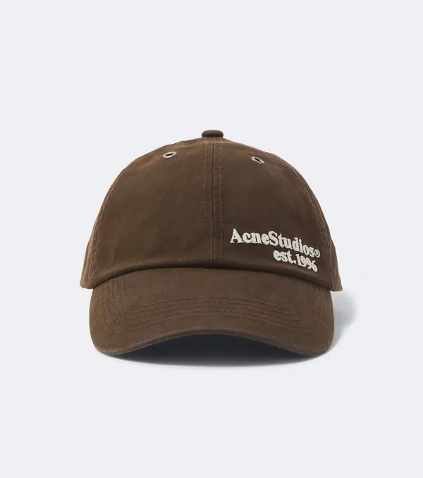 Acne Studios Logo Embroidered Baseball Cap - Brown