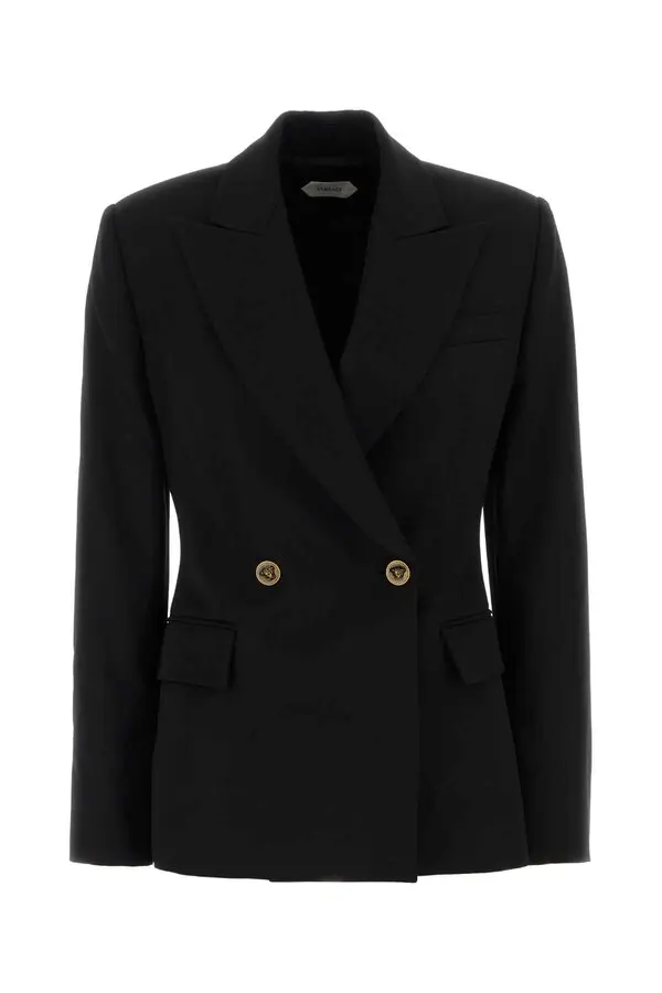 Versace Heavy Weight Wool Grain De Poudre Informal Jacket - Multicolor