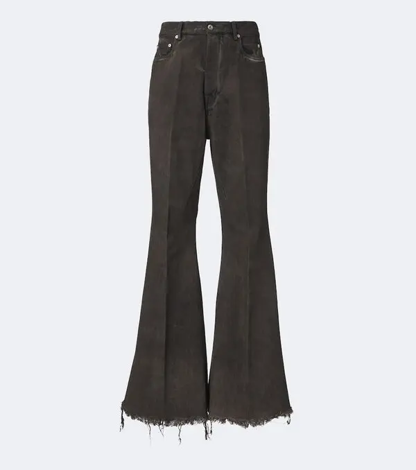 Rick Owens Bolan Distressed Flared Jeans