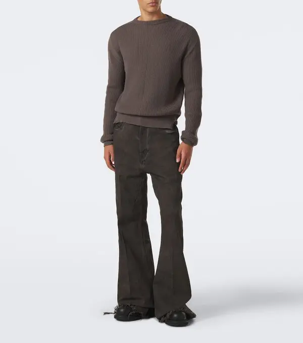 Rick Owens Bolan Distressed Flared Jeans