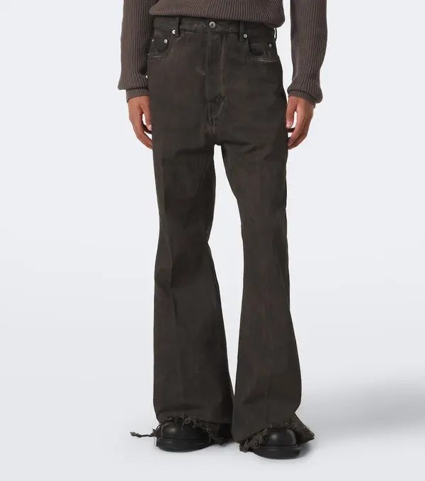 Rick Owens Bolan Distressed Flared Jeans