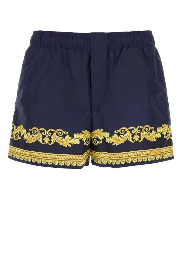 Versace Navy Polyester Swimming Shorts