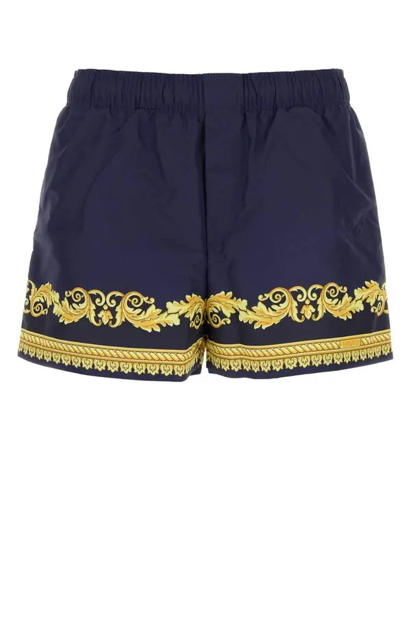 Versace Polyester Swimming Shorts - Blue
