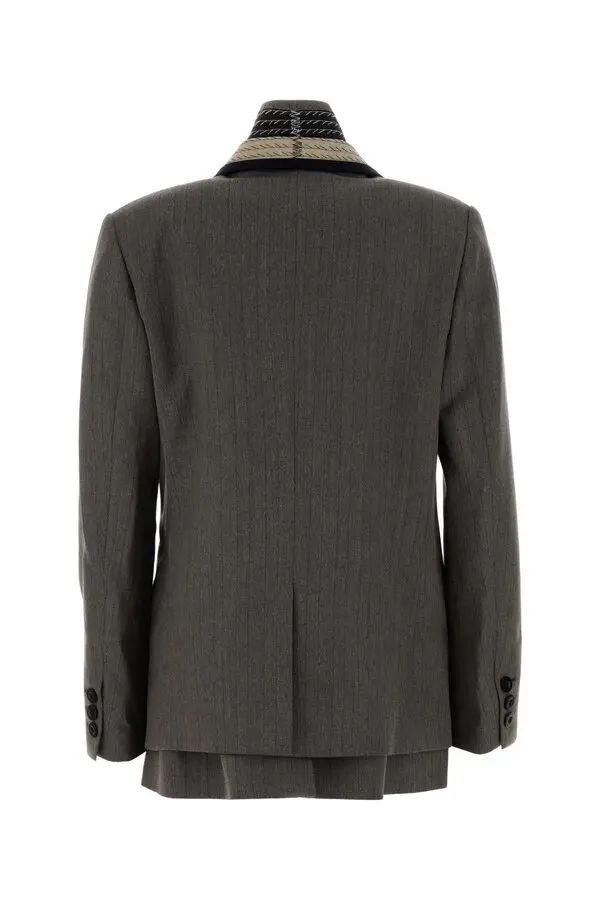 Sacai Embroidered Wool Blazer