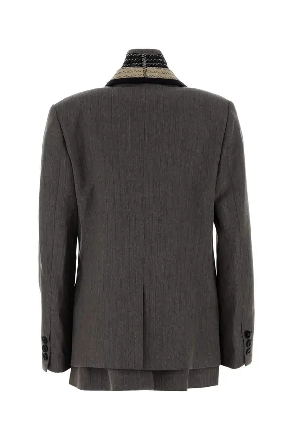 Sacai Embroidered Wool Blazer - Multicolor